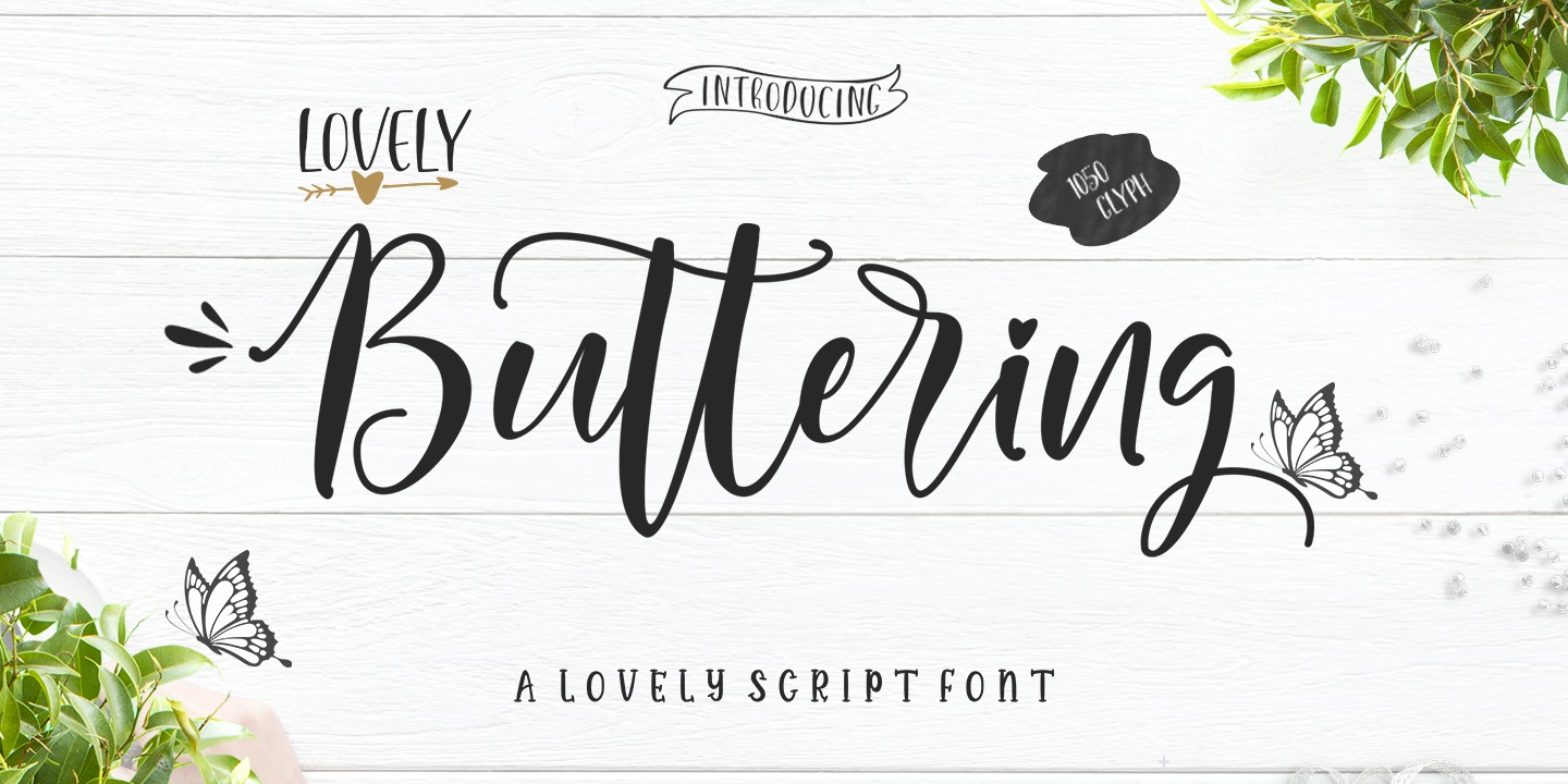 Police Lovely Buttering Script: télécharger et installer sur le site web